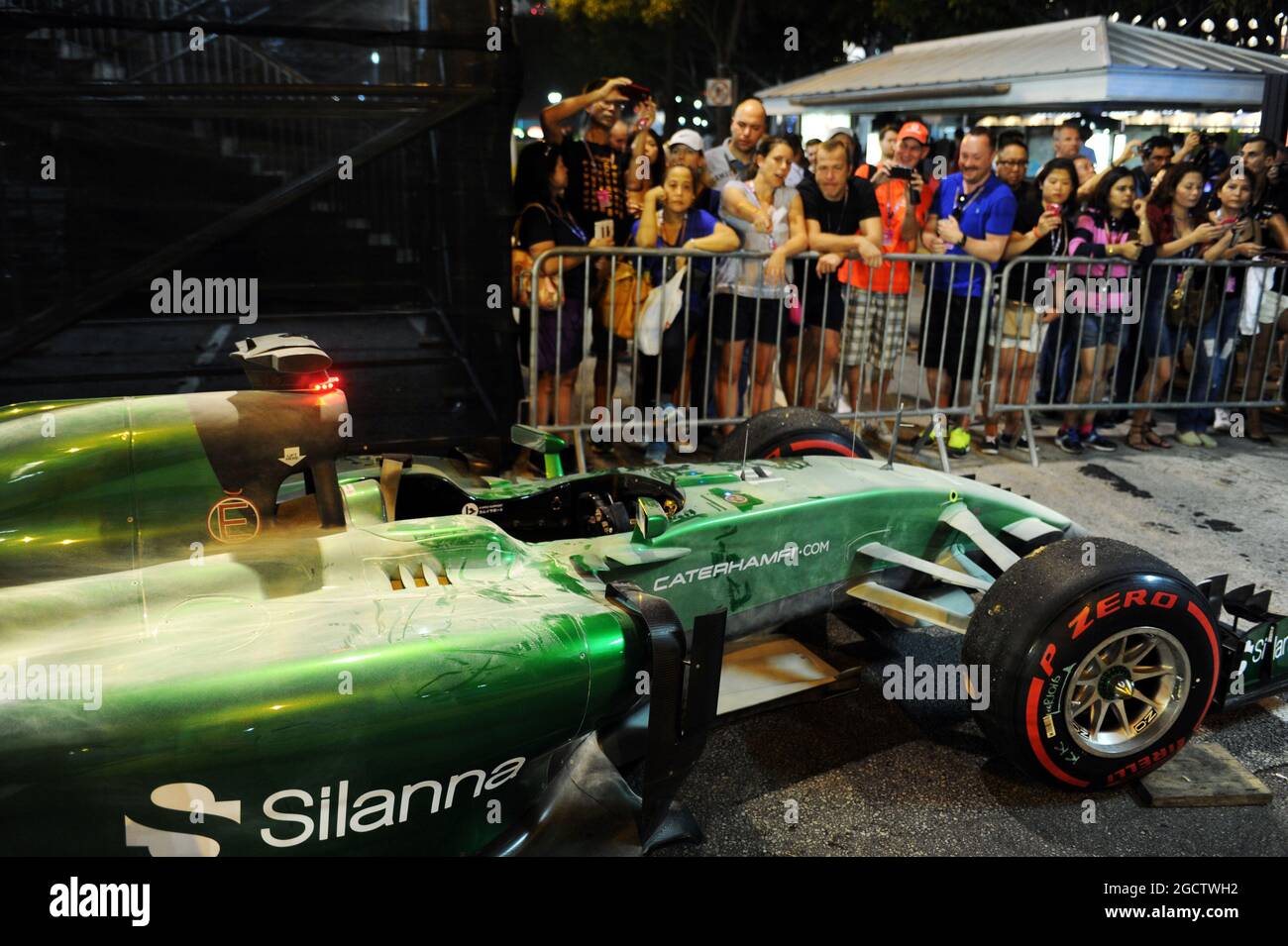 The Caterham CT05 of race retiree Kamui Kobayashi (JPN) Caterham ... The Caterham CT05 of race retiree Kamui Kobayashi (JPN) Caterham ...