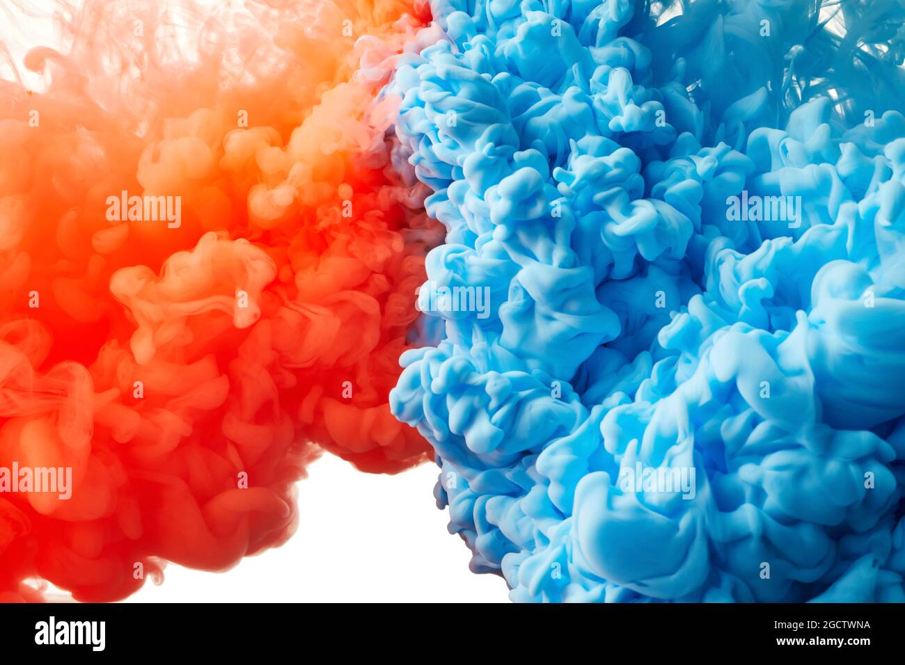 Ink drop in water isolated on white background Stock Photo - Alamy