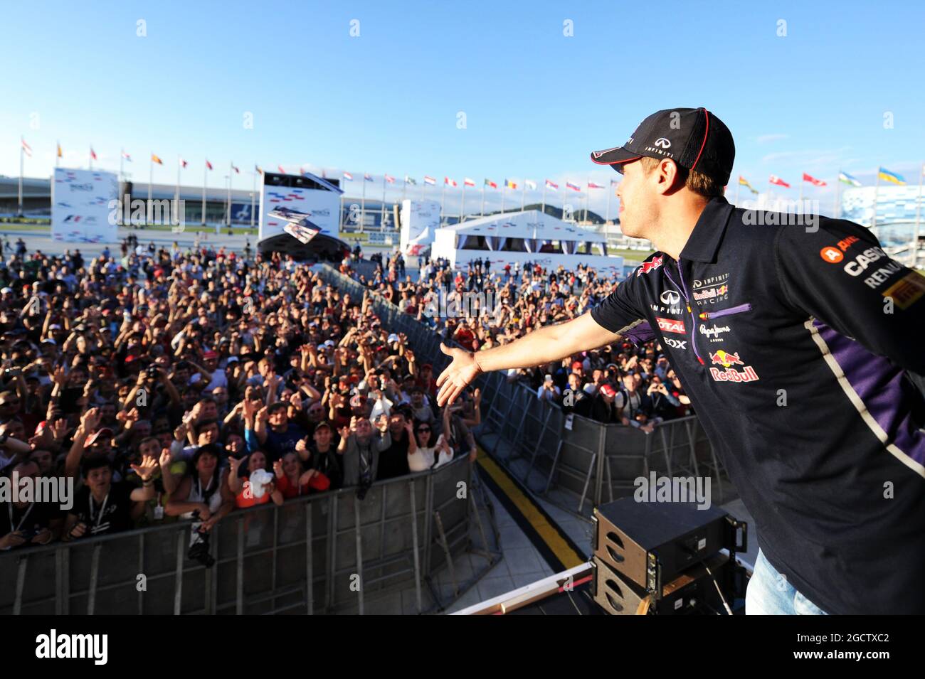 Red bull racing fans at fanzone hi-res stock photography and images - Alamy