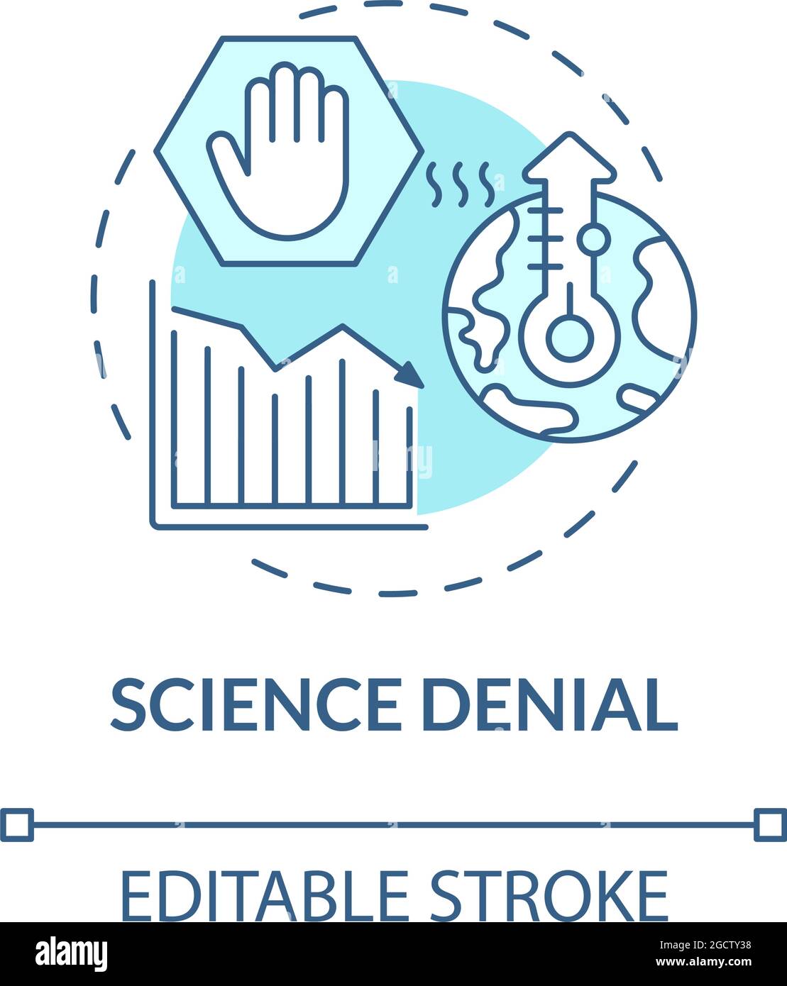 Science denial blue concept icon Stock Vector Image & Art - Alamy