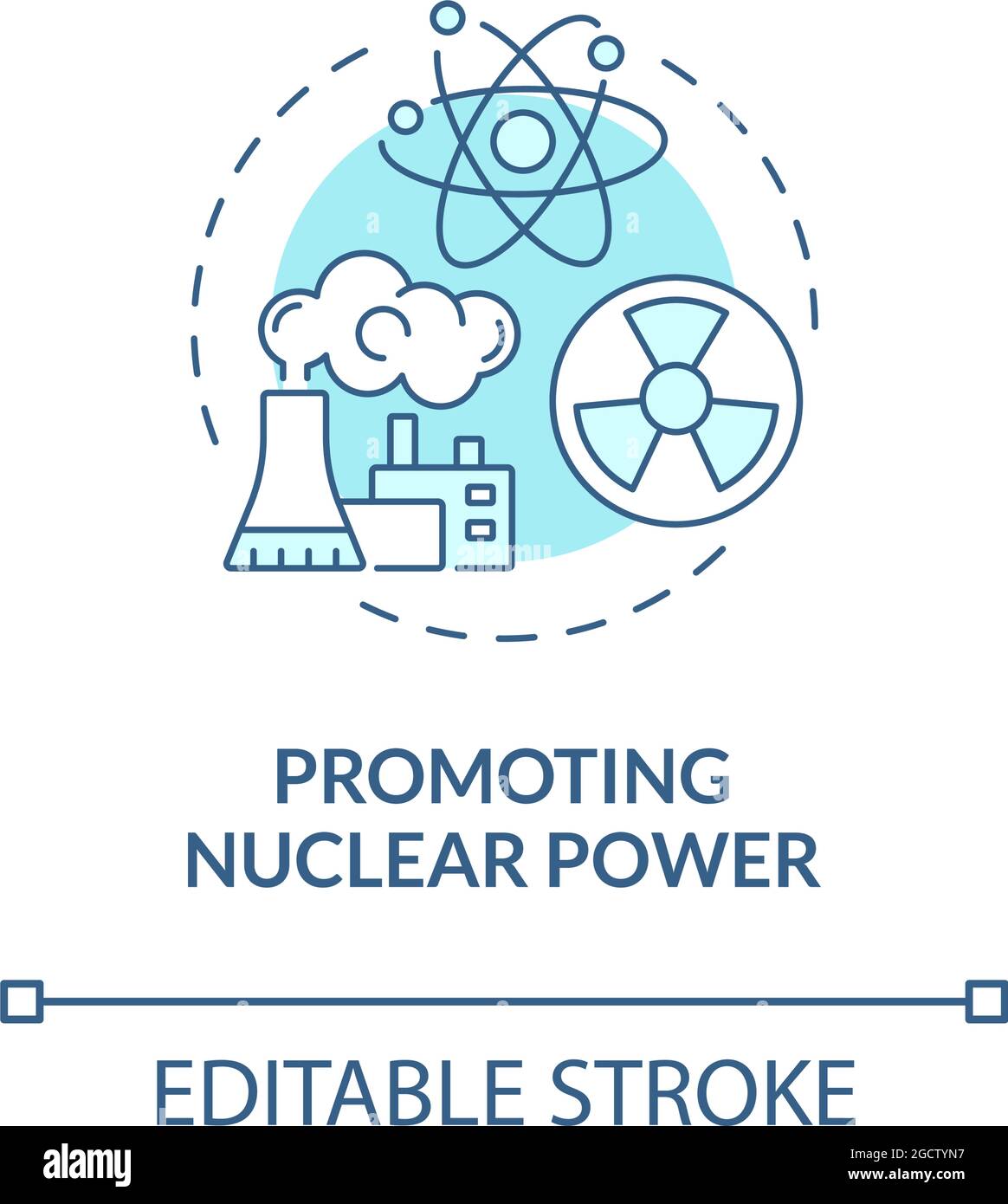 Promoting nuclear power concept icon Stock Vector Image & Art - Alamy