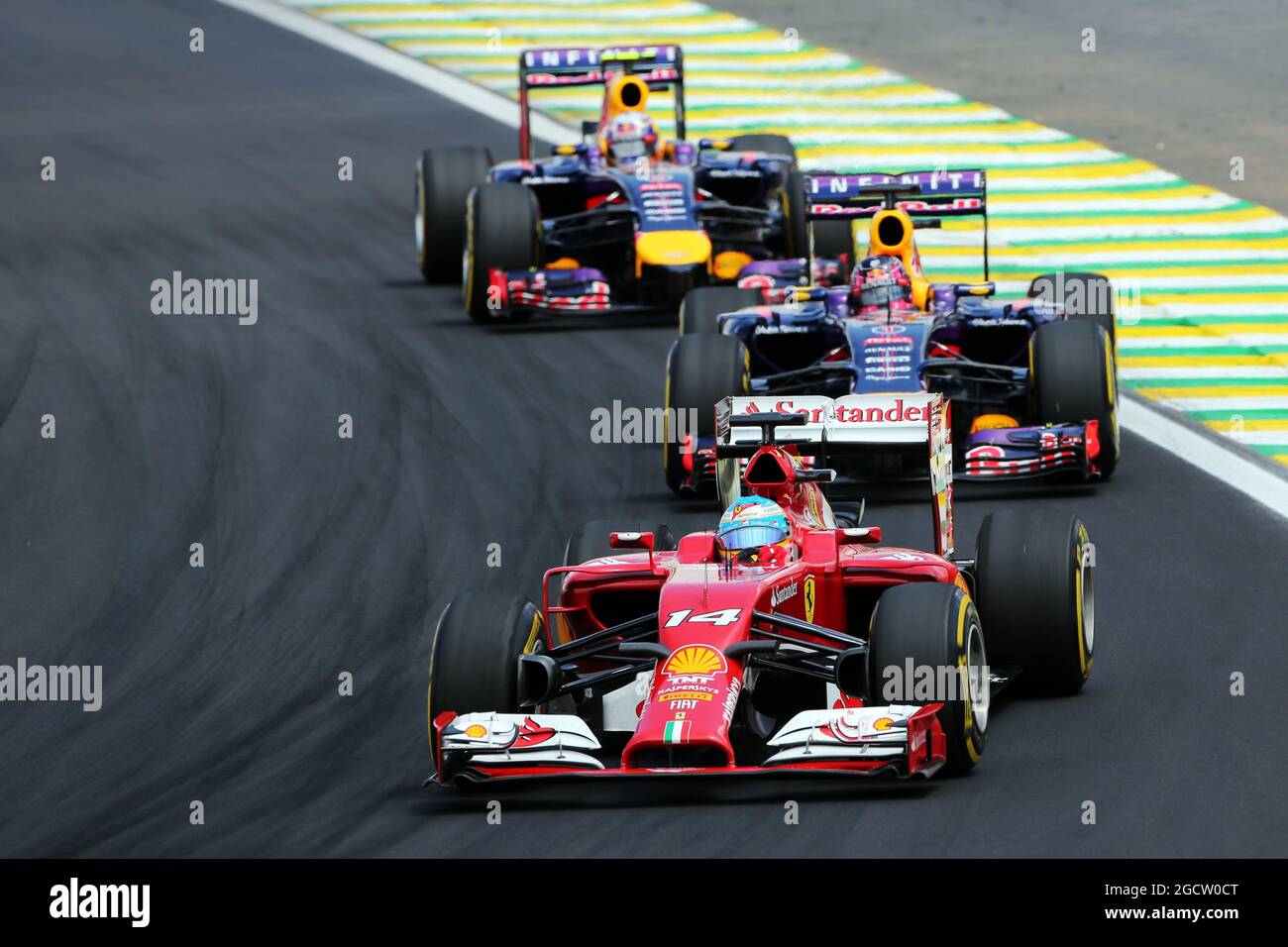 Fernando Alonso (ESP) Ferrari F14-T. Brazilian Grand Prix, Sunday 9th ...