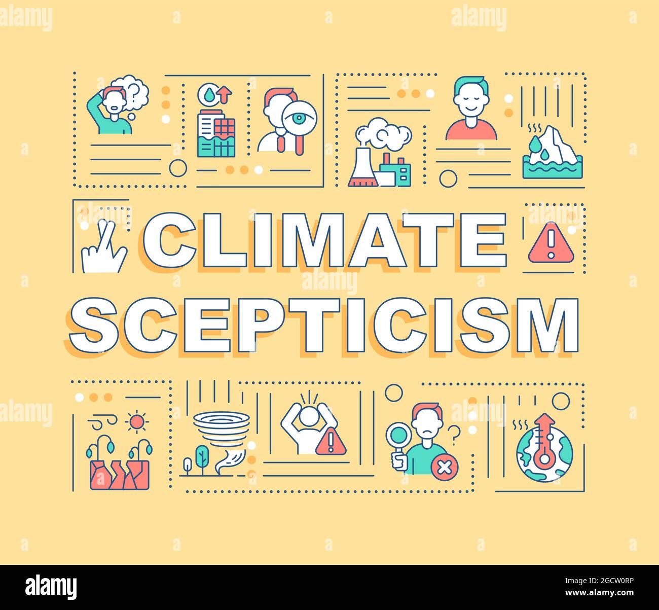 Climate skepticism word concepts banner Stock Vector Image & Art - Alamy