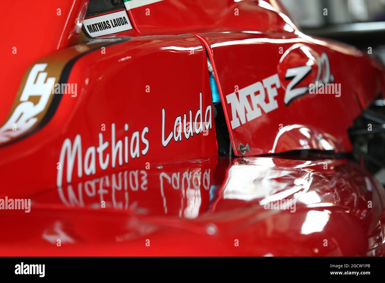 Detail of the racing car of Austria's Mathias Lauda Stock Photo - Alamy