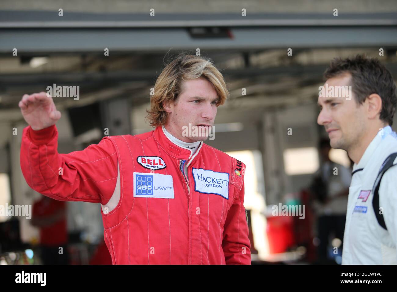 Austria's Mathias Lauda in conversation with Great Britain's Freddie ...