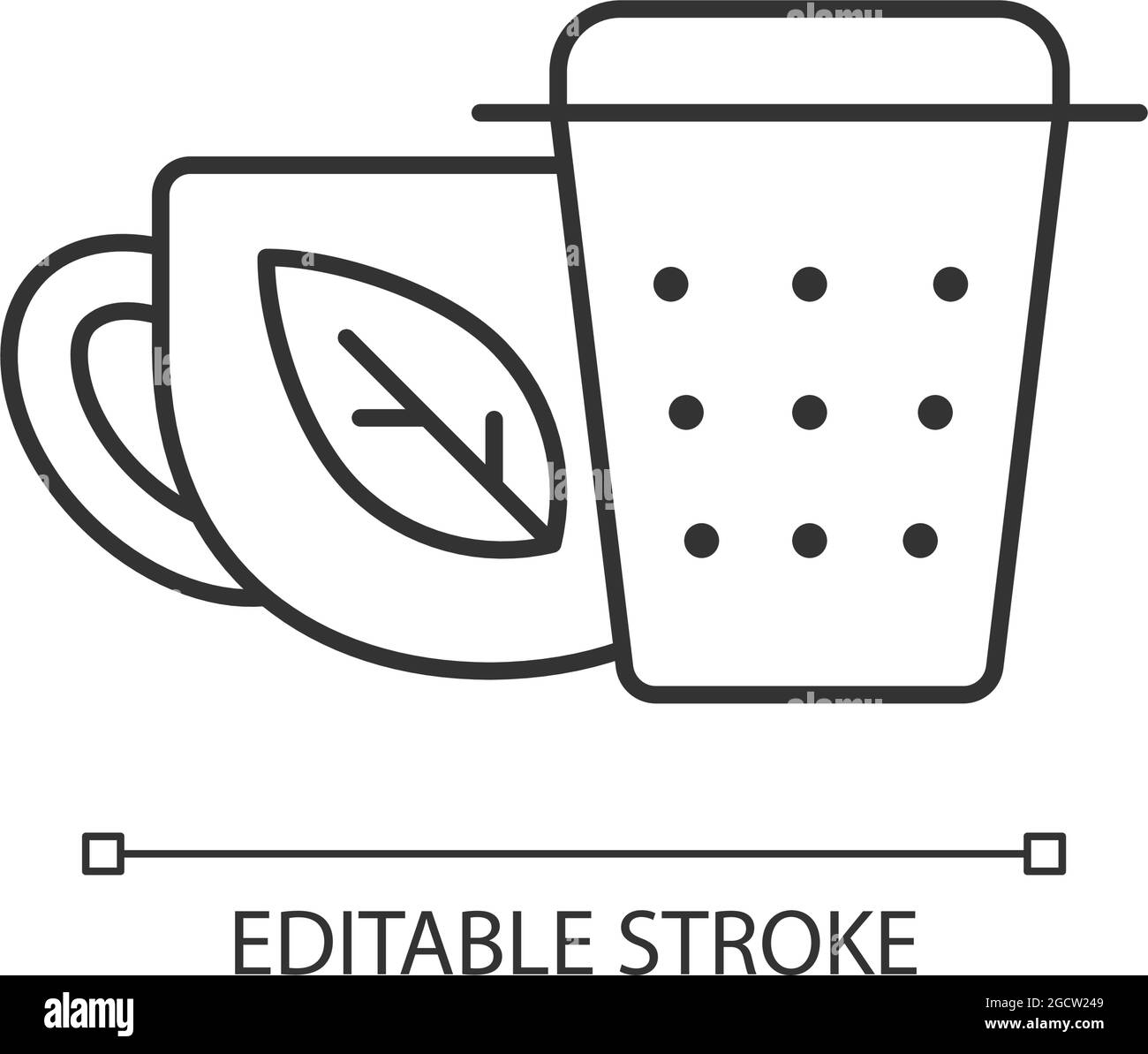 Infusion of the leaves Stock Vector Images - Alamy