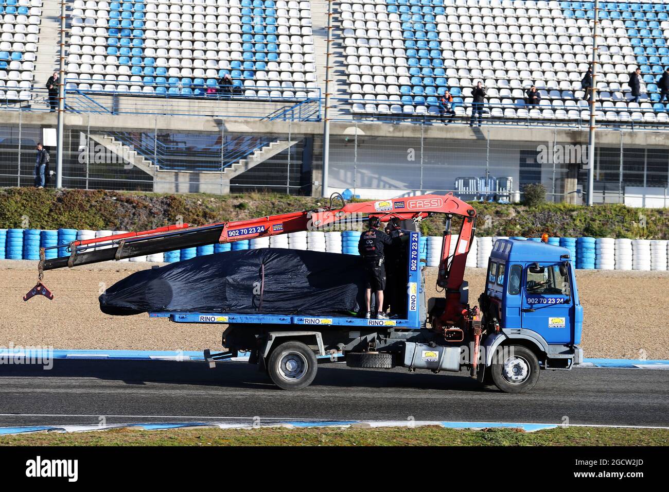 The Red Bull Racing RB11 of Daniel Ricciardo (AUS) Red Bull Racing is ...