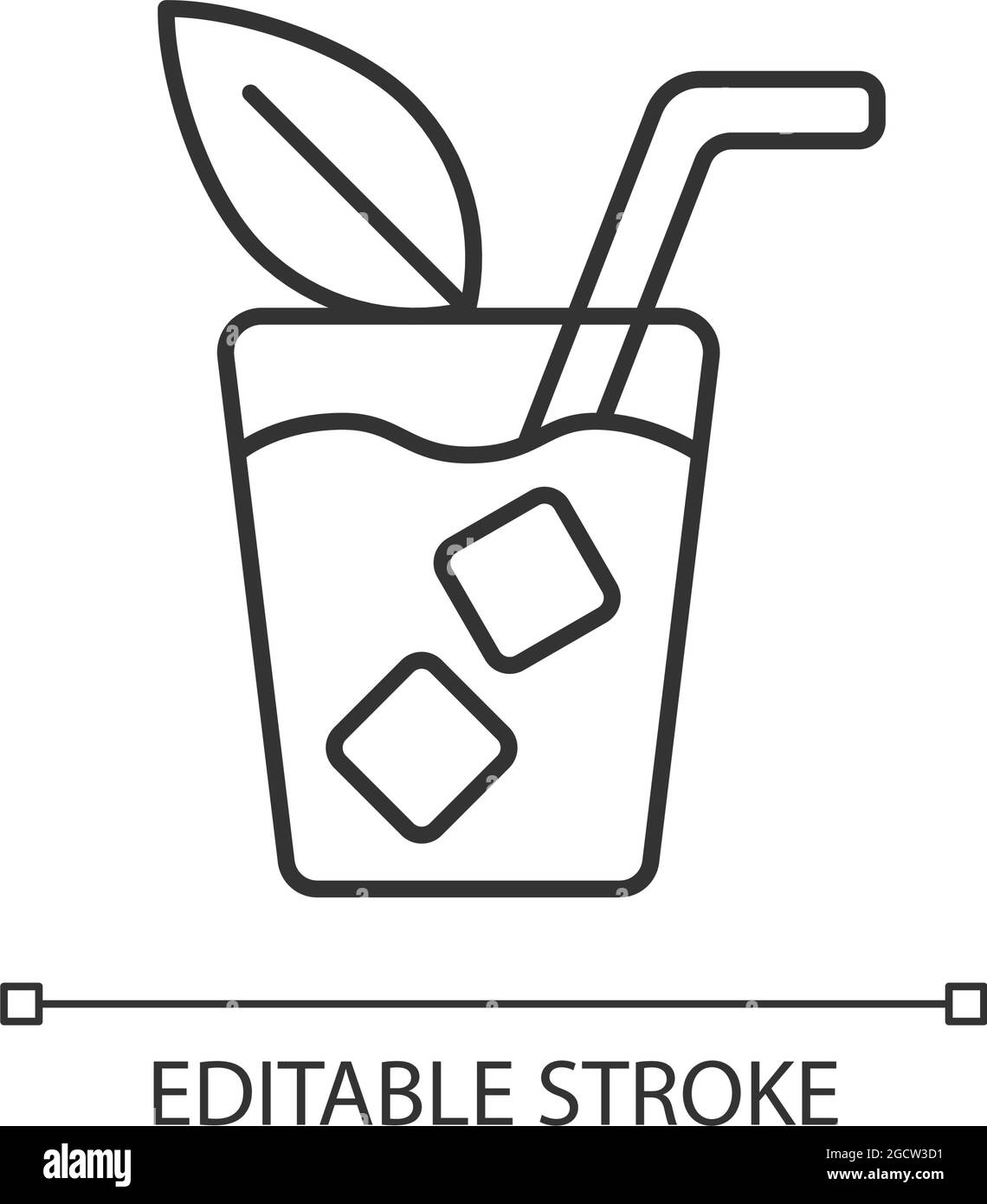 Iced tea linear icon Stock Vector Image & Art - Alamy