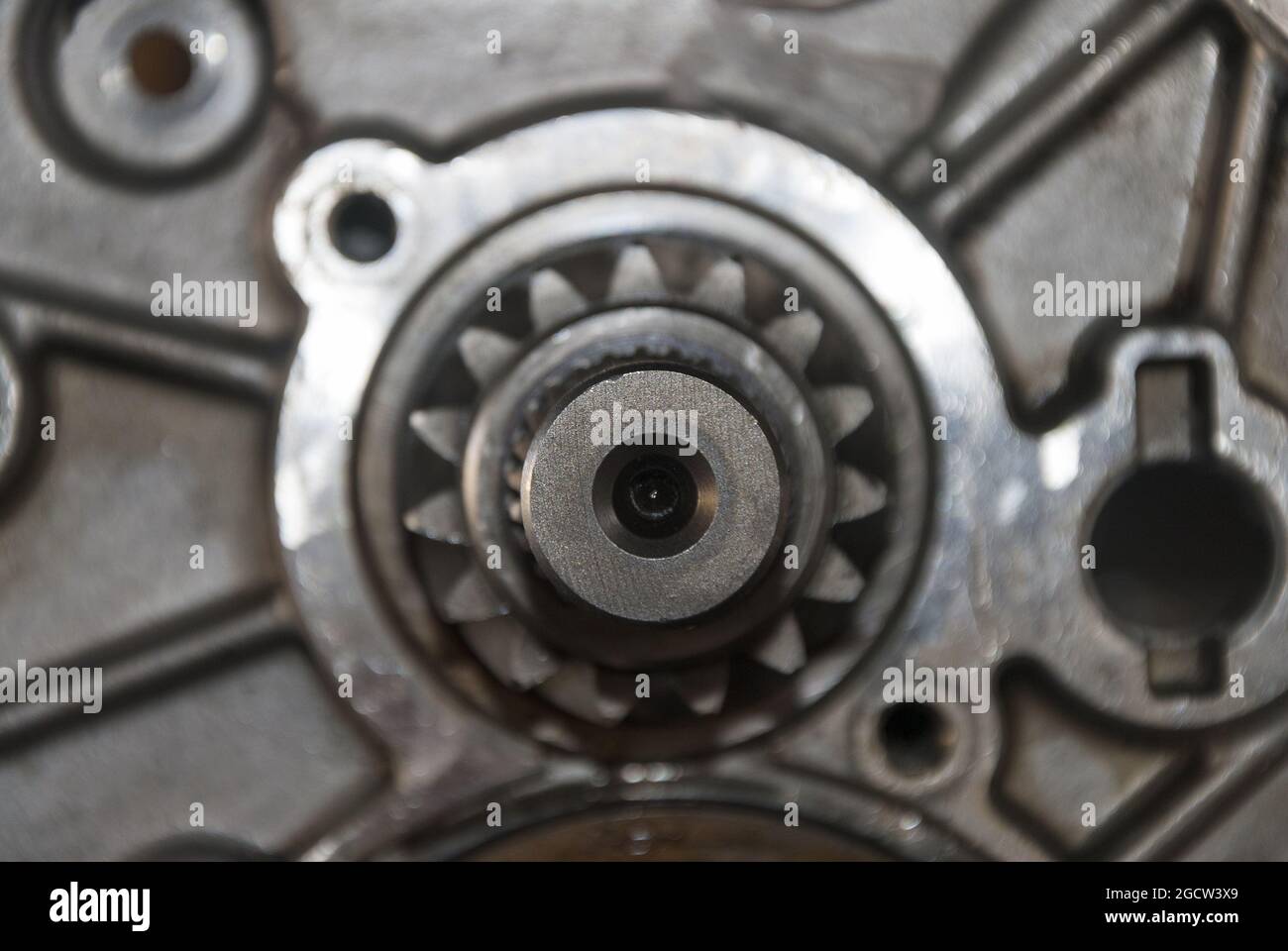 Used mechanical motor cogs Stock Photo - Alamy