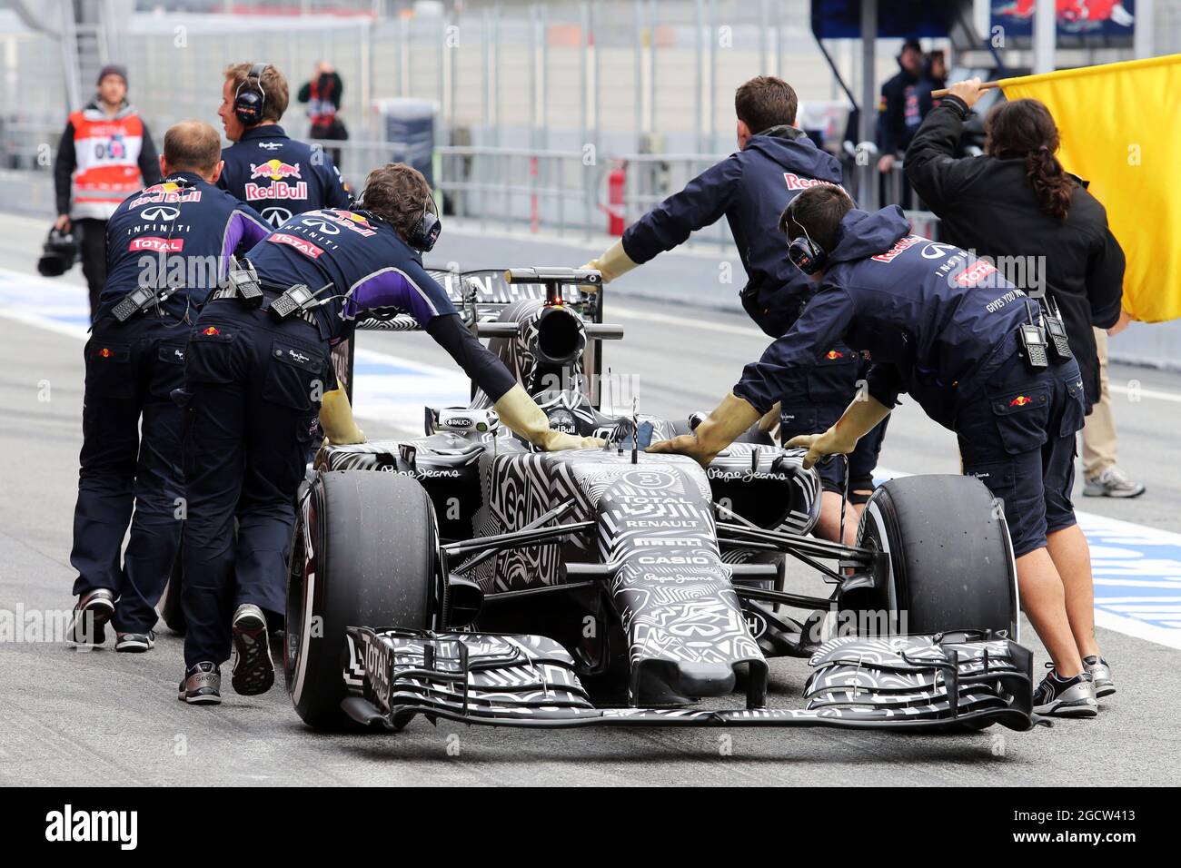 The Red Bull Racing RB11 of Daniel Ricciardo (AUS) Red Bull Racing RB11 ...