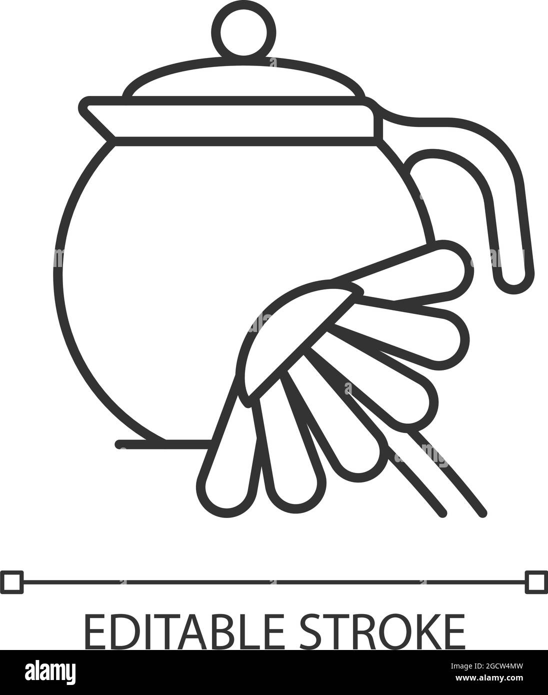 Chamomile tea linear icon Stock Vector Image & Art - Alamy