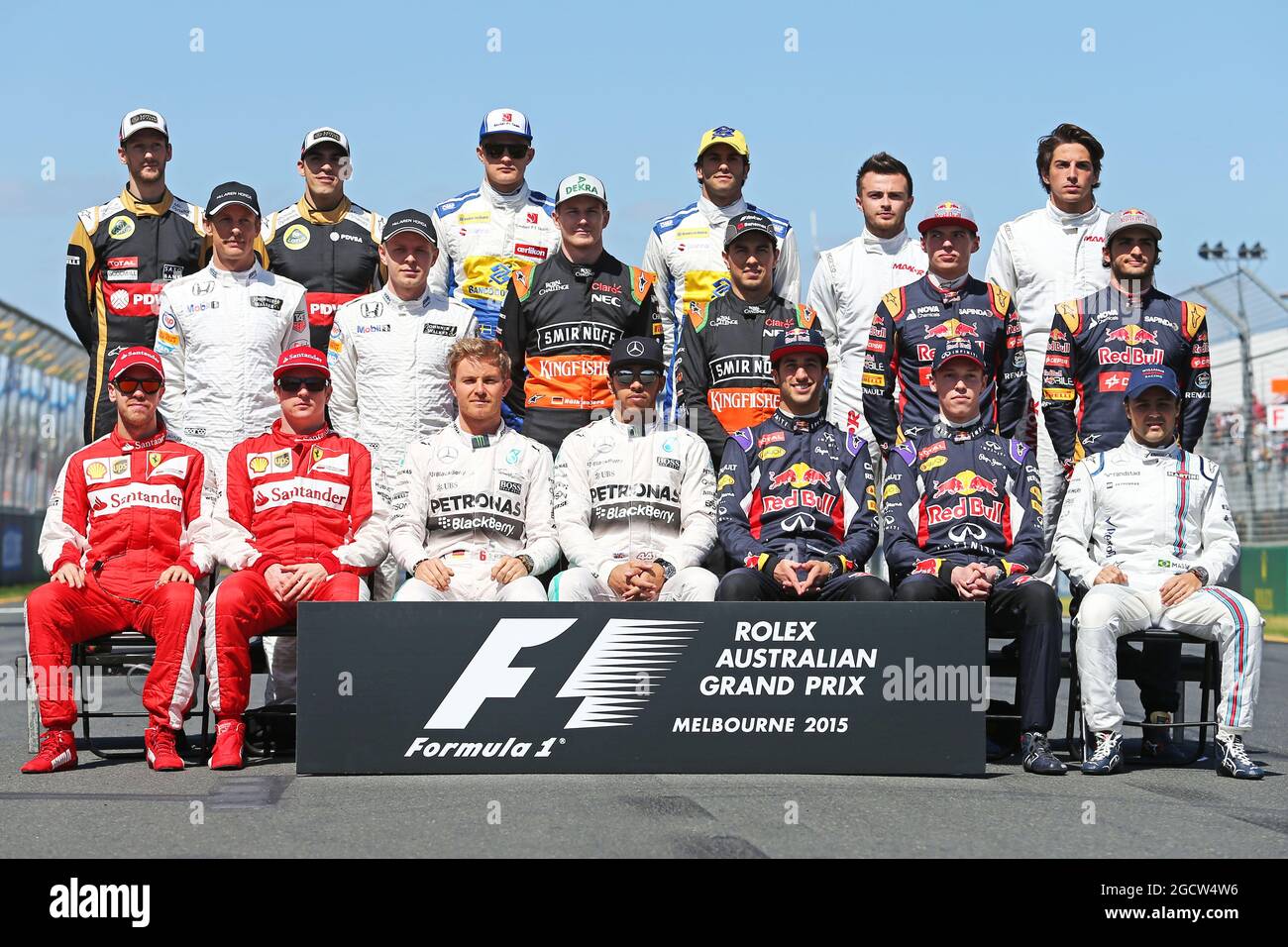 The drivers start of season photograph. Australian Grand Prix, Sunday ...