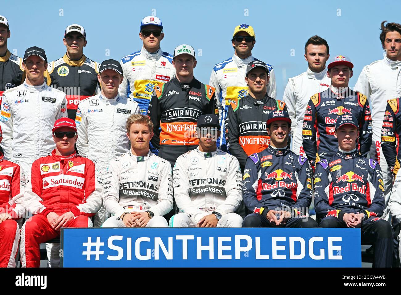 The drivers start of season photograph. Australian Grand Prix, Sunday ...