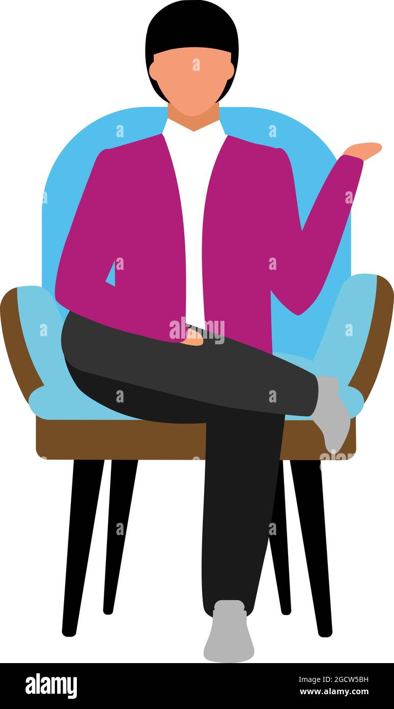 Male talk show host semi flat color vector character Stock Vector Image ...