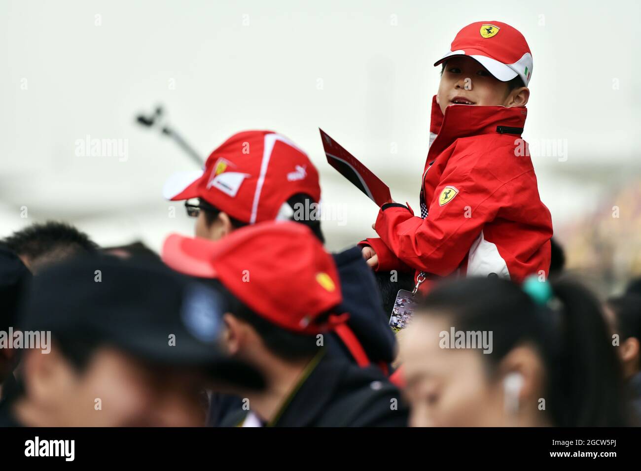 A young Ferrari fan. Chinese Grand Prix, Thursday 9th April 2015 ...