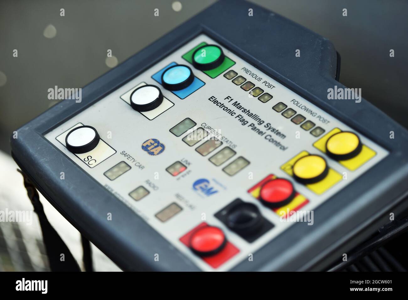 F1 marshalling system electronic flag panel control hi-res stock ...