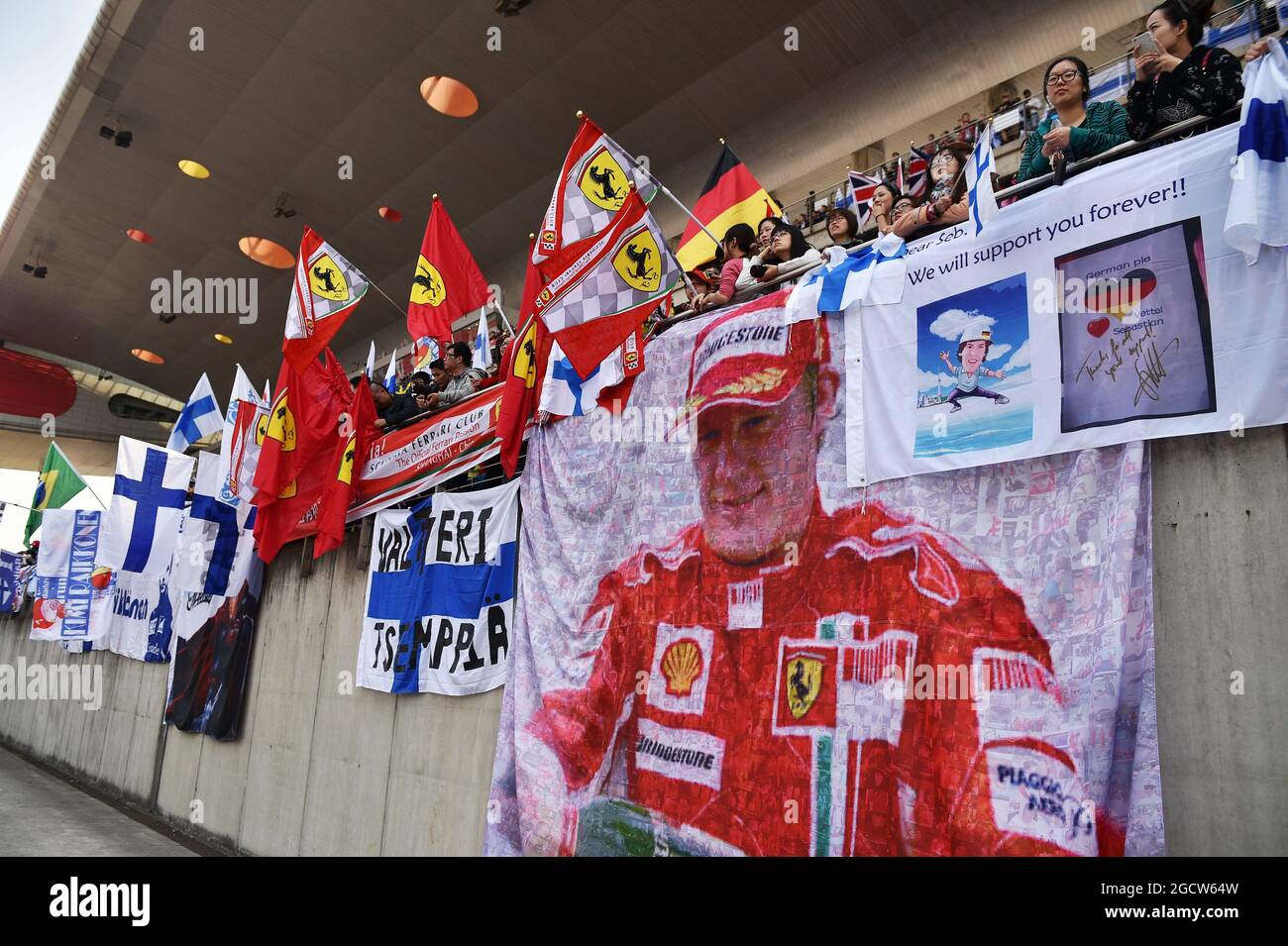 Fans banners in grandstand hi-res stock photography and images - Alamy
