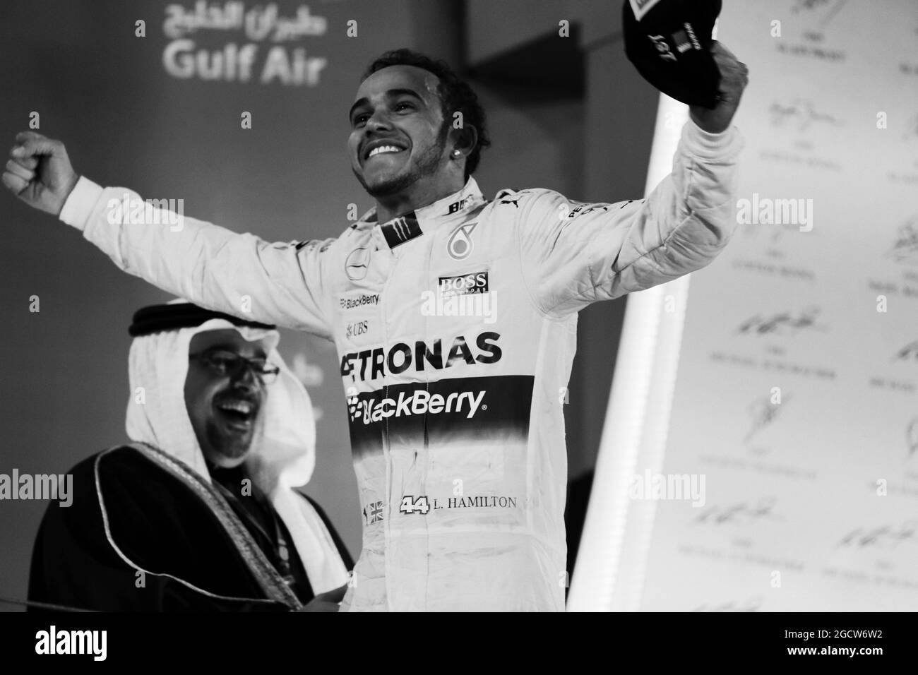 Race winner Lewis Hamilton (GBR) Mercedes AMG F1 celebrates on the ...