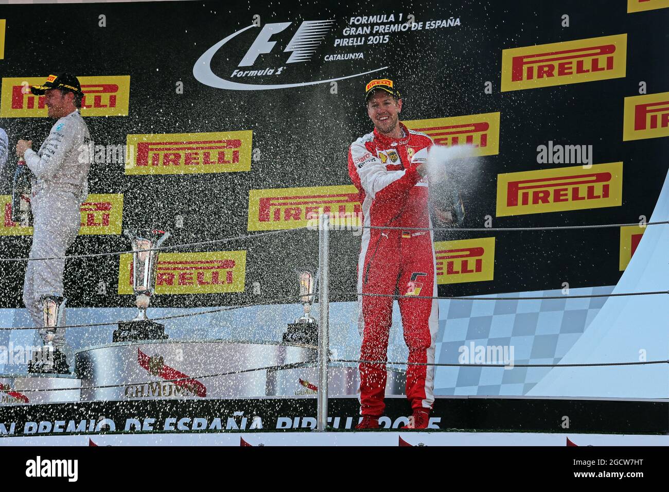 Ferrari celebrates champagne on podium hi-res stock photography and ...