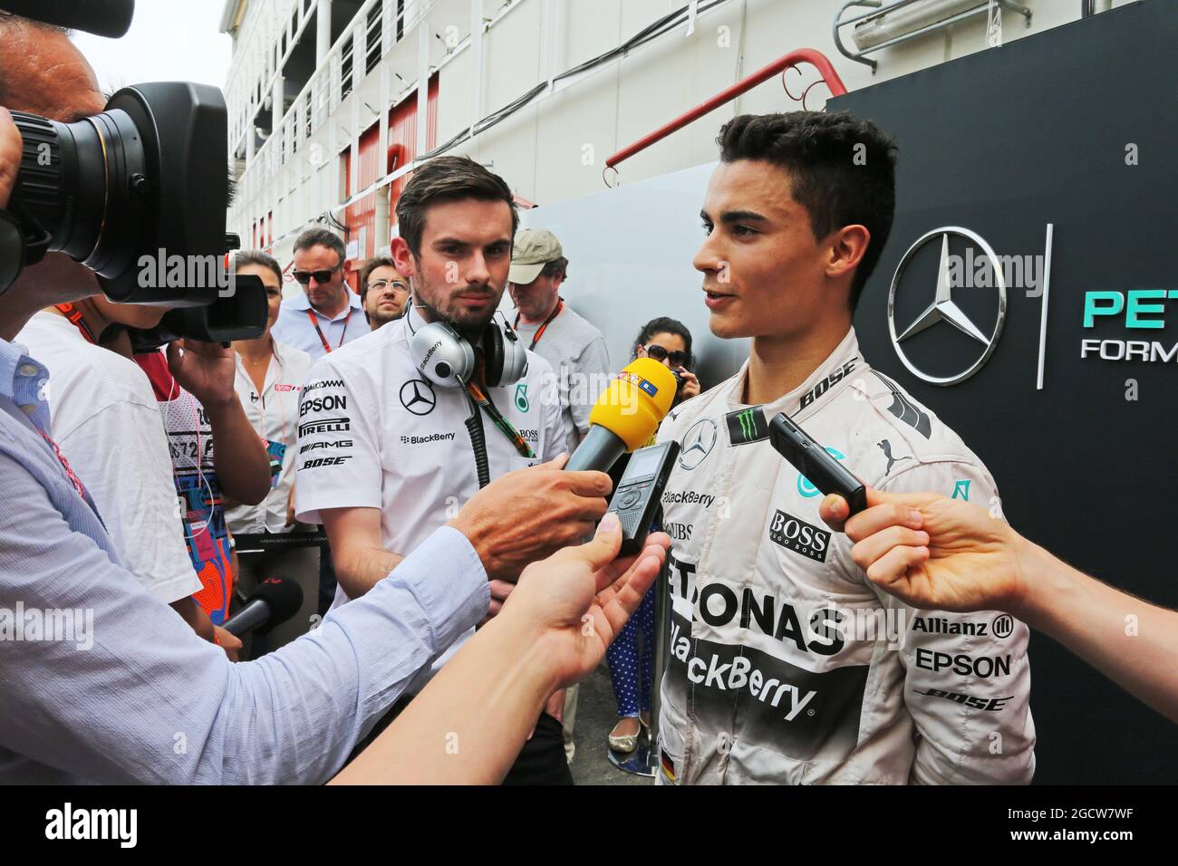 Mercedes amg f1 reserve driver media hi-res stock photography and ...