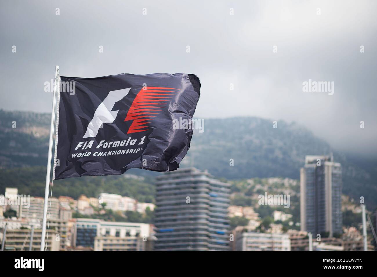 F1 flag. Monaco Grand Prix, Wednesday 20th May 2015. Monte Carlo ...