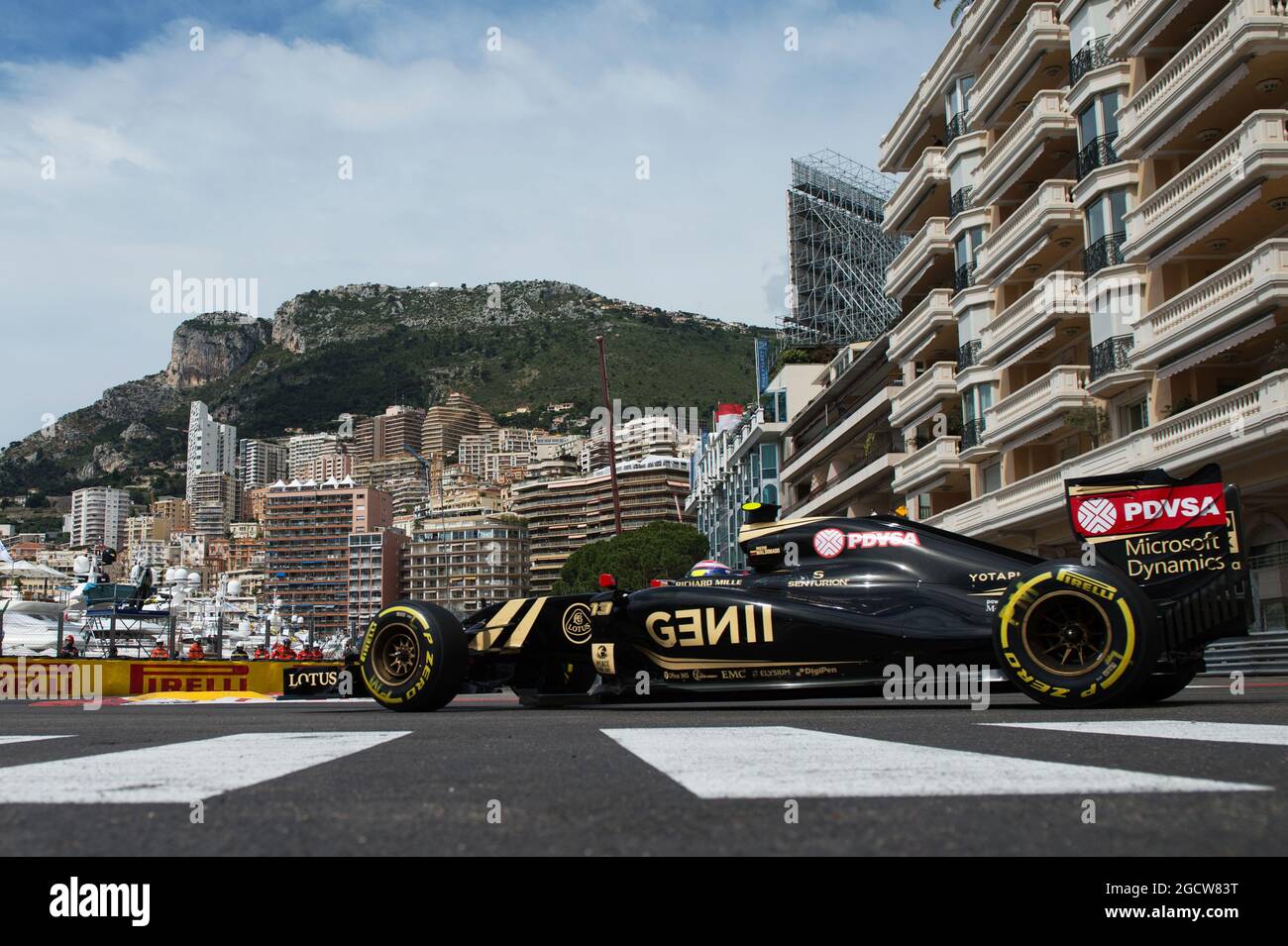 Pastor Maldonado (VEN) Lotus F1 E23. Monaco Grand Prix, Thursday 21st ...
