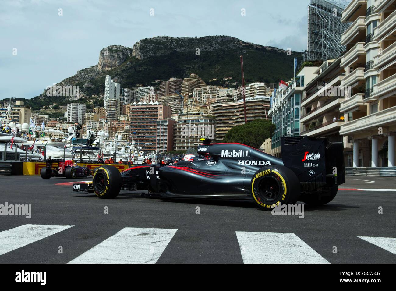 Jenson Button (GBR) McLaren MP4-30. Monaco Grand Prix, Thursday 21st ...