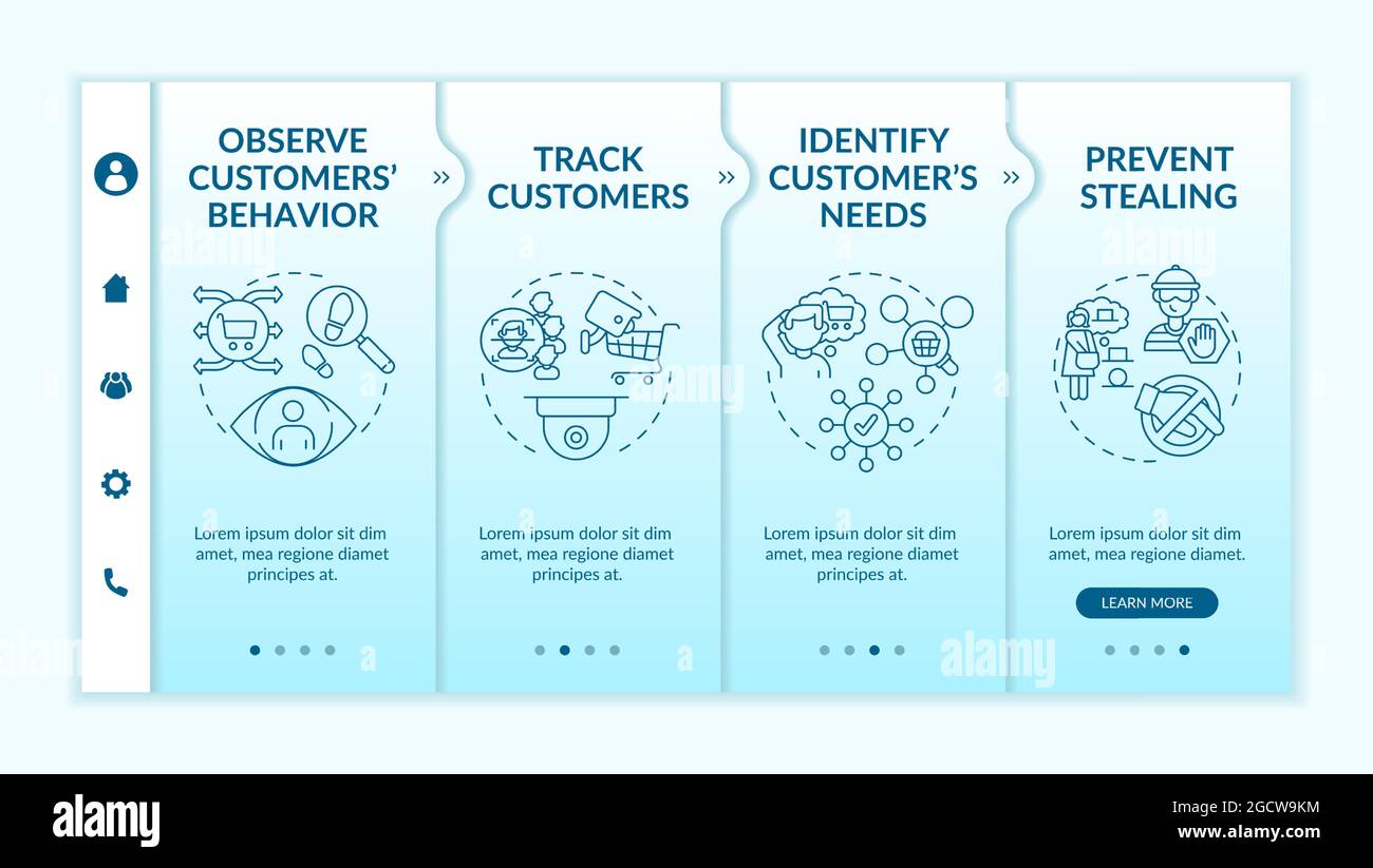 Surveillance system in retail onboarding vector template Stock Vector ...