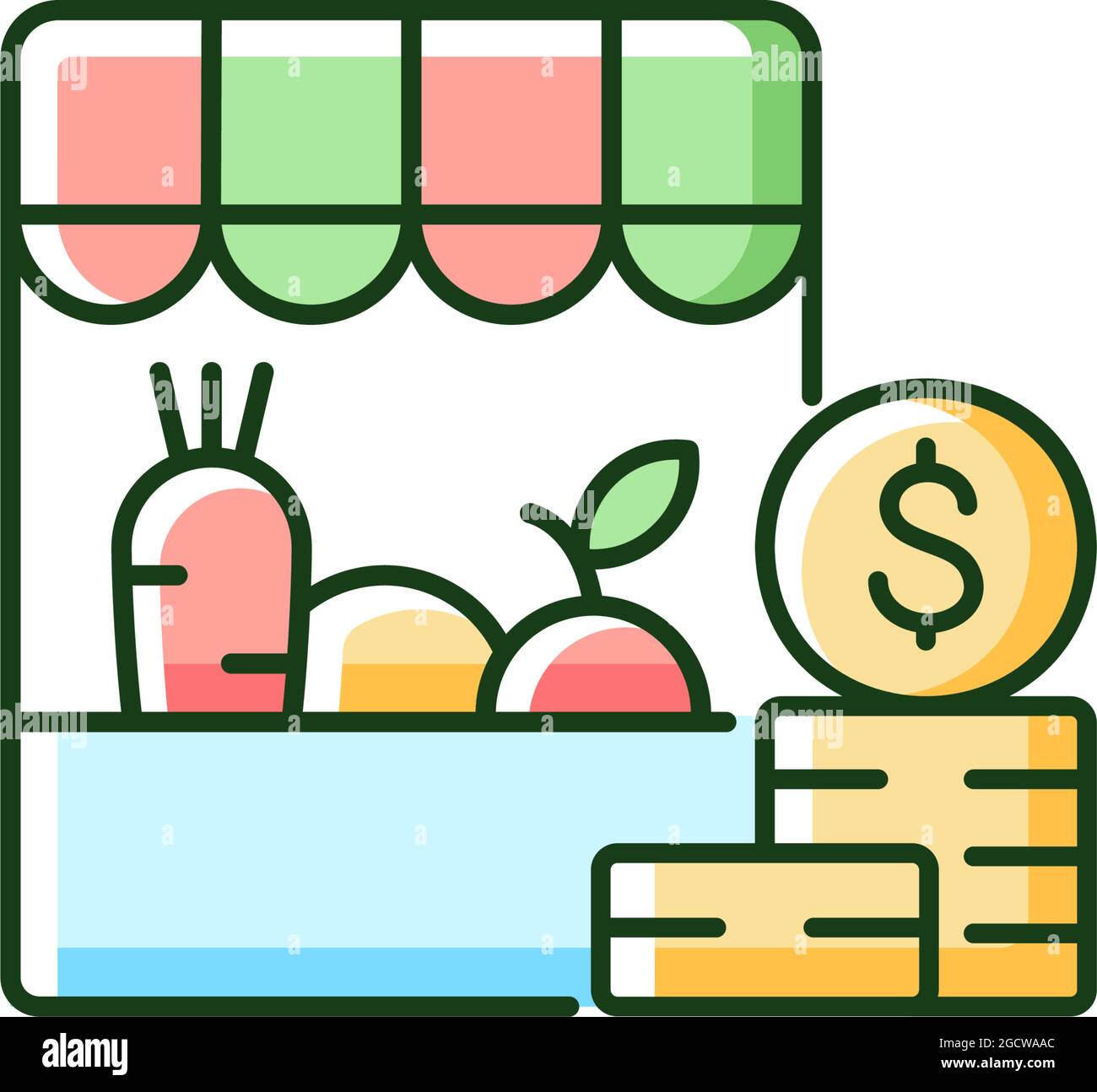 Agricultural trade RGB color icon Stock Vector Image & Art - Alamy