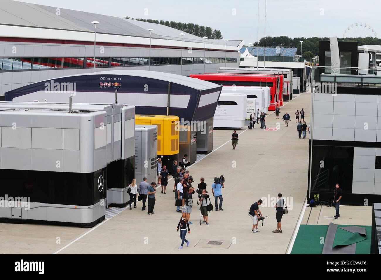 The paddock. British Grand Prix, Thursday 2nd July 2015. Silverstone ...