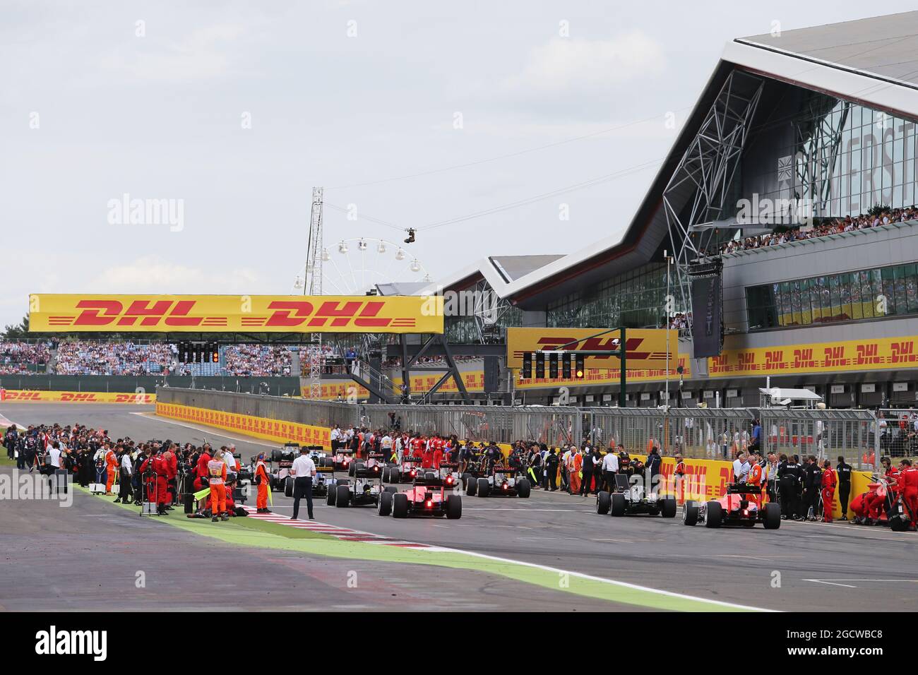 The grid before the start of the race. British Grand Prix, Sunday 5th ...