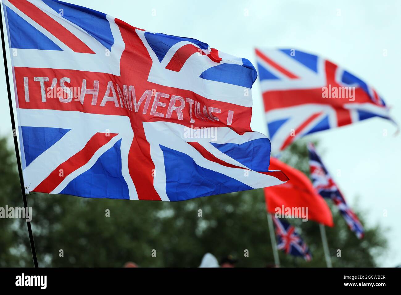 Flags. British Grand Prix, Sunday 5th July 2015. Silverstone, England ...