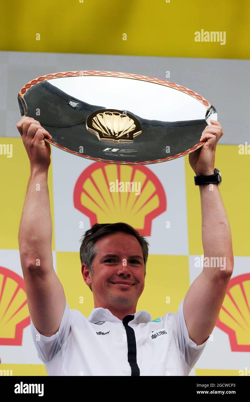 Mercedes AMG F1 on the podium. Belgian Grand Prix, Sunday 23rd August ...