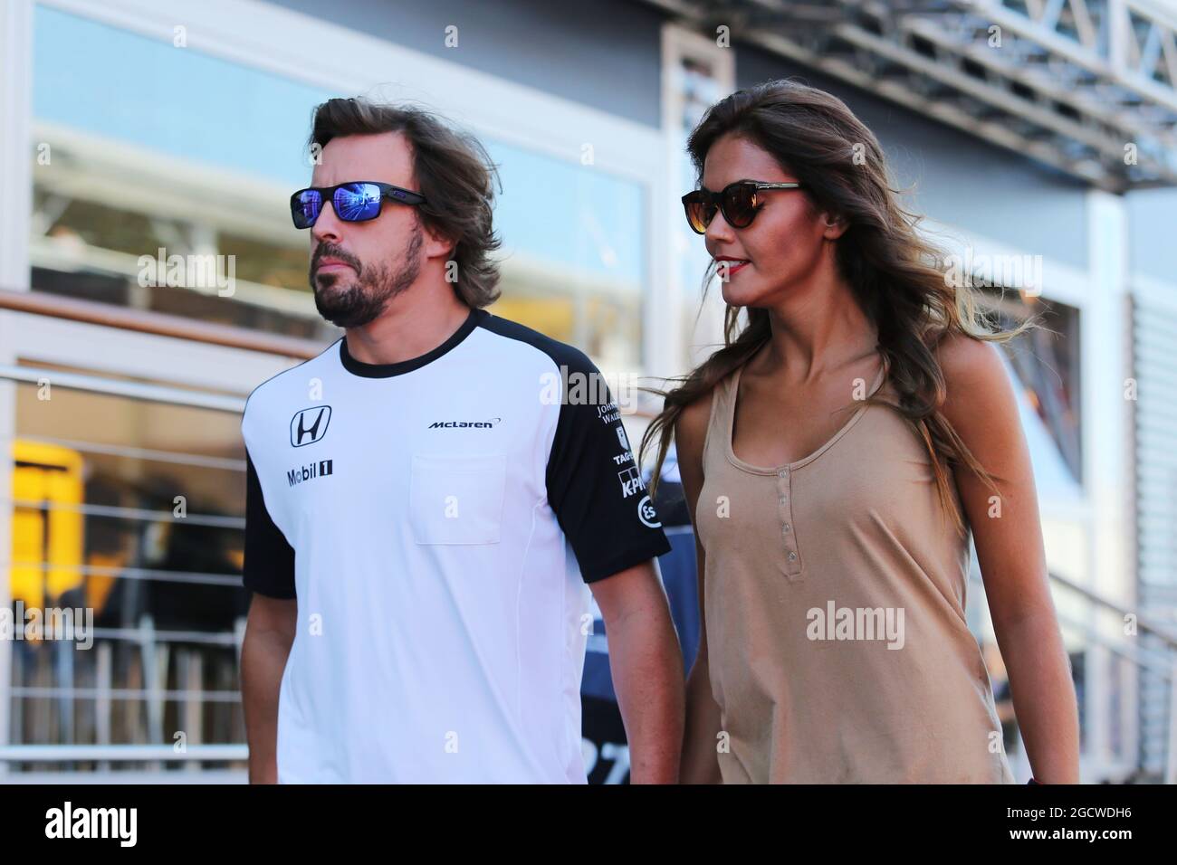 Mclaren his girlfriend lara alvarez hi-res stock photography and images ...