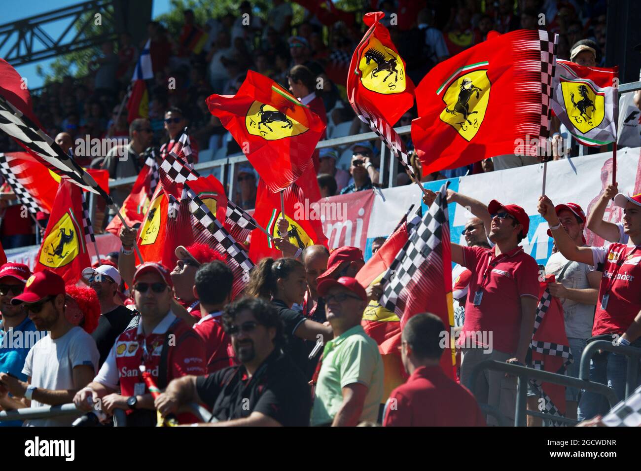 Ferrari fans in grandstand hi-res stock photography and images - Alamy
