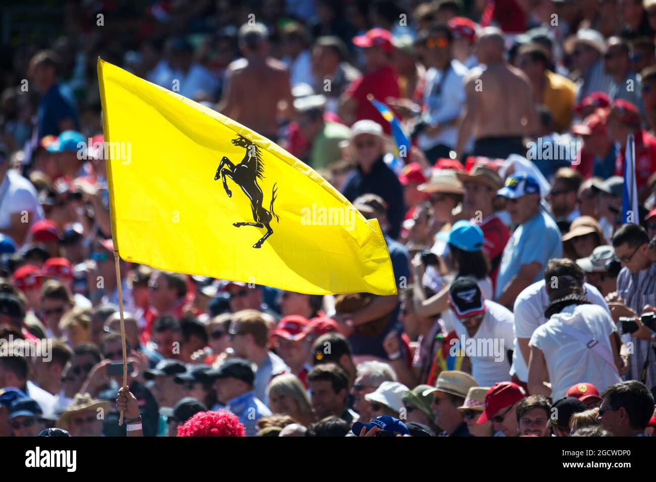 Ferrari fans in the grandstand. Italian Grand Prix, Sunday 6th ...