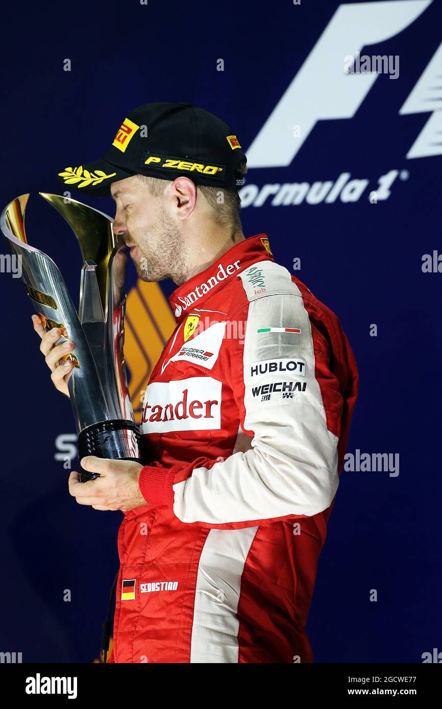 F1 singapore vettel podium hi-res stock photography and images - Alamy