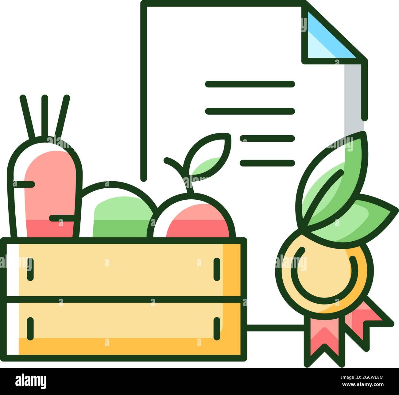 Organic certification RGB color icon Stock Vector Image & Art - Alamy