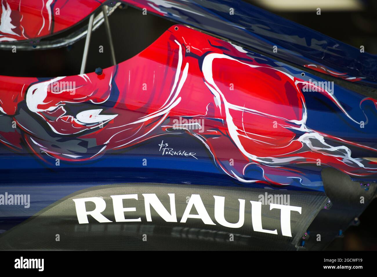 Scuderia toro rosso str10 engine cover renault logo hi-res stock ...