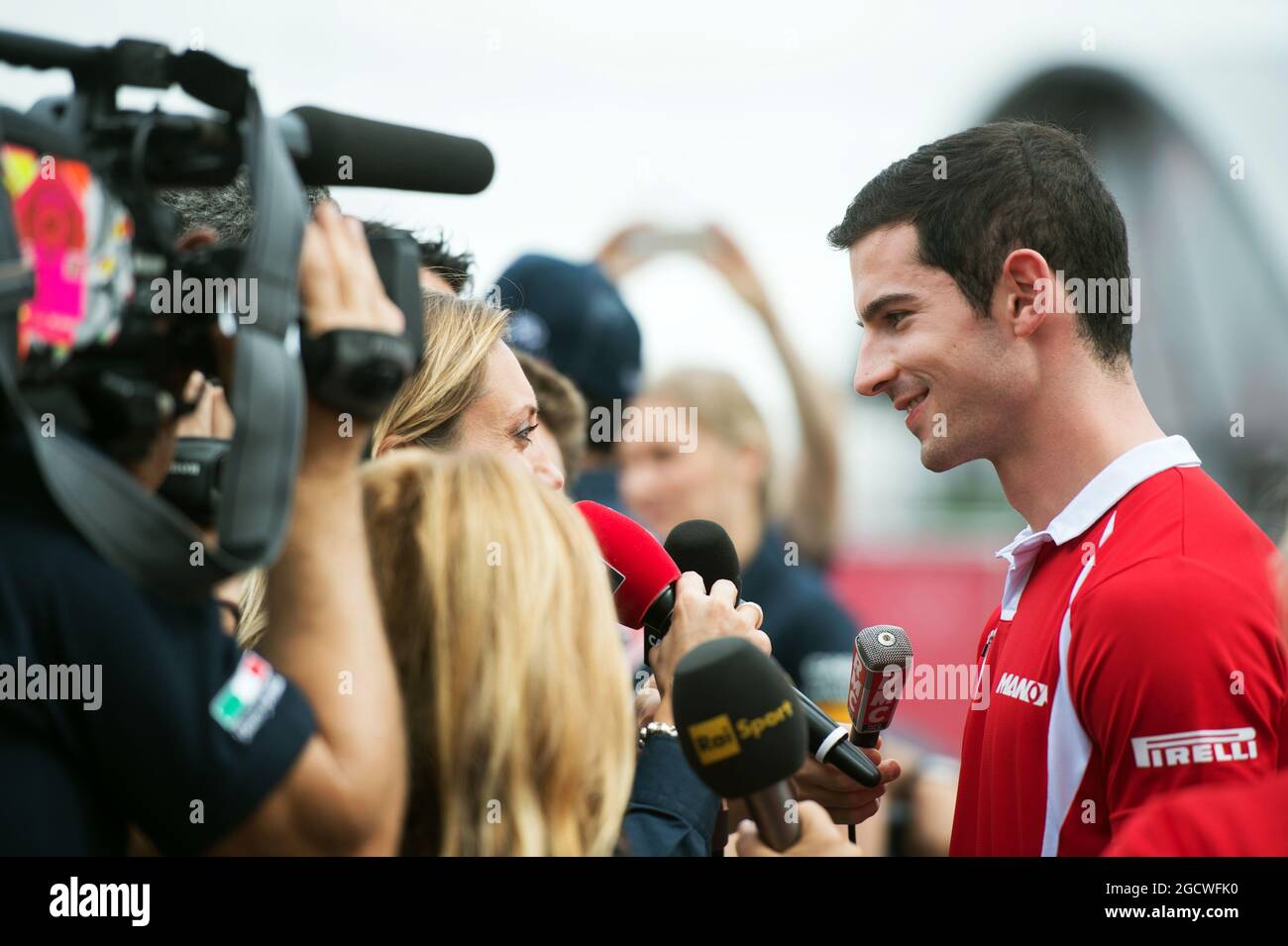 Alexander Rossi (USA) Manor Marussia F1 Team with the media. United ...