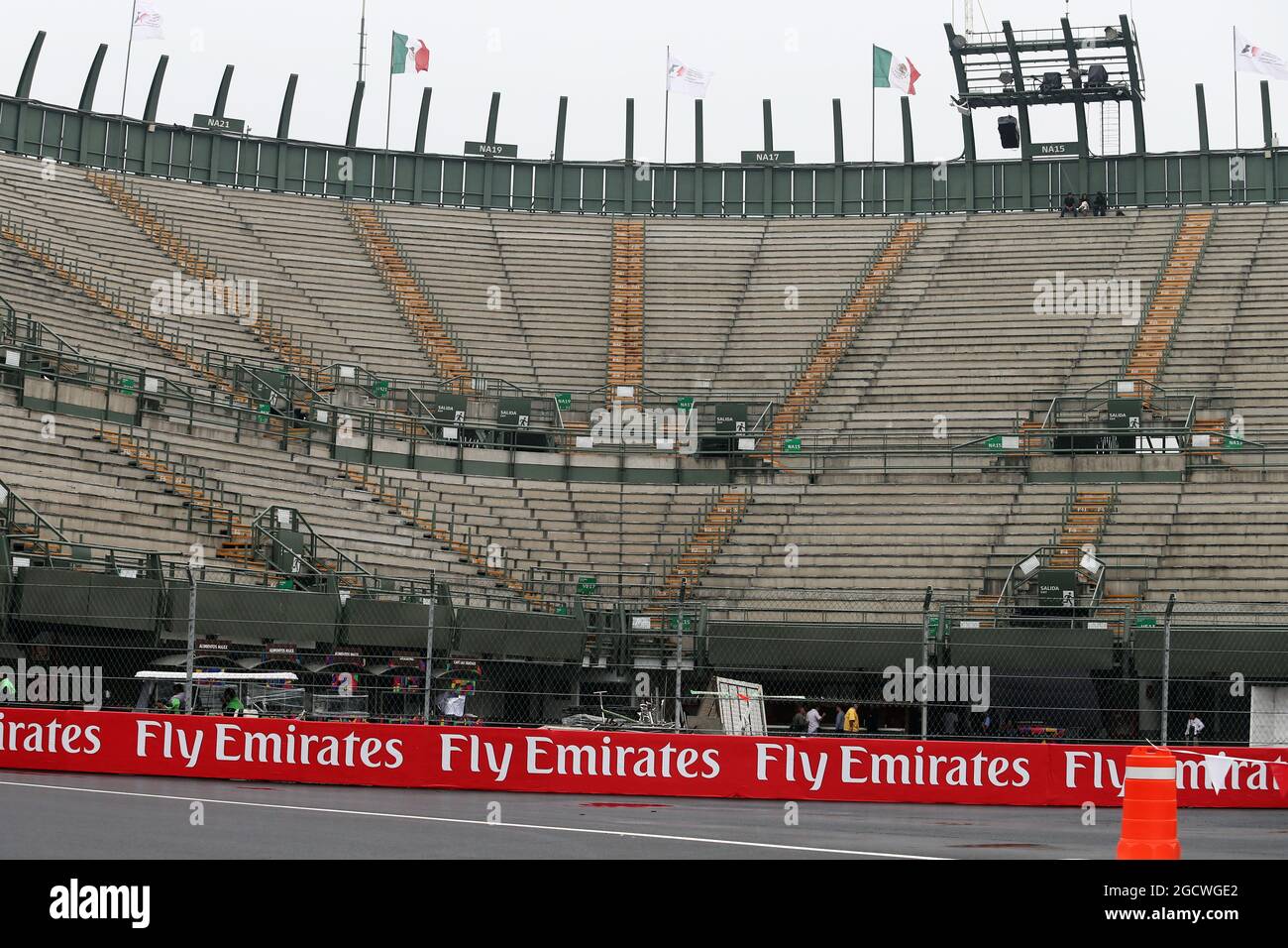 A grandstand in the stadium section. Mexican Grand Prix, Wednesday 28th ...