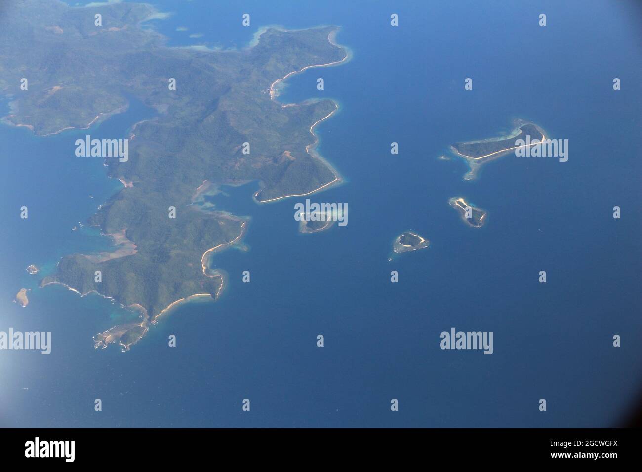 Linapacan Island in Philippines. Aerial view of Linapacan Stock Photo ...
