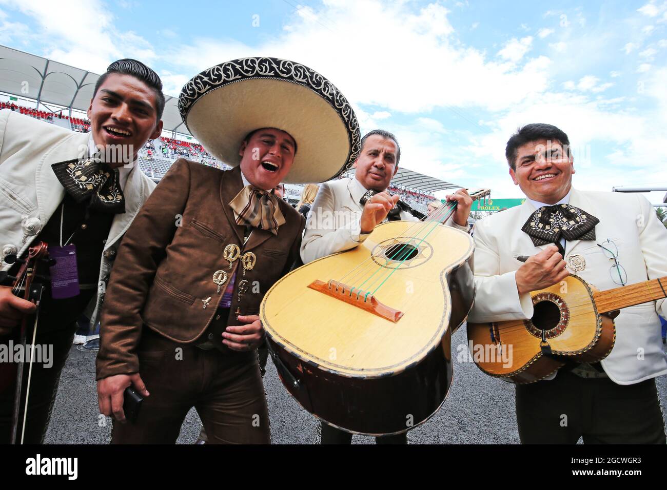 Mariachi band play outside force india f1 team pits hi-res stock ...