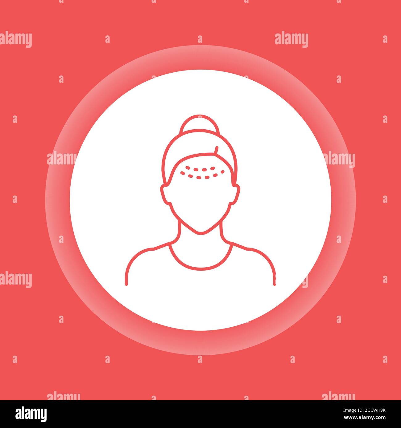 Forehead lift procedure Stock Vector Images - Alamy