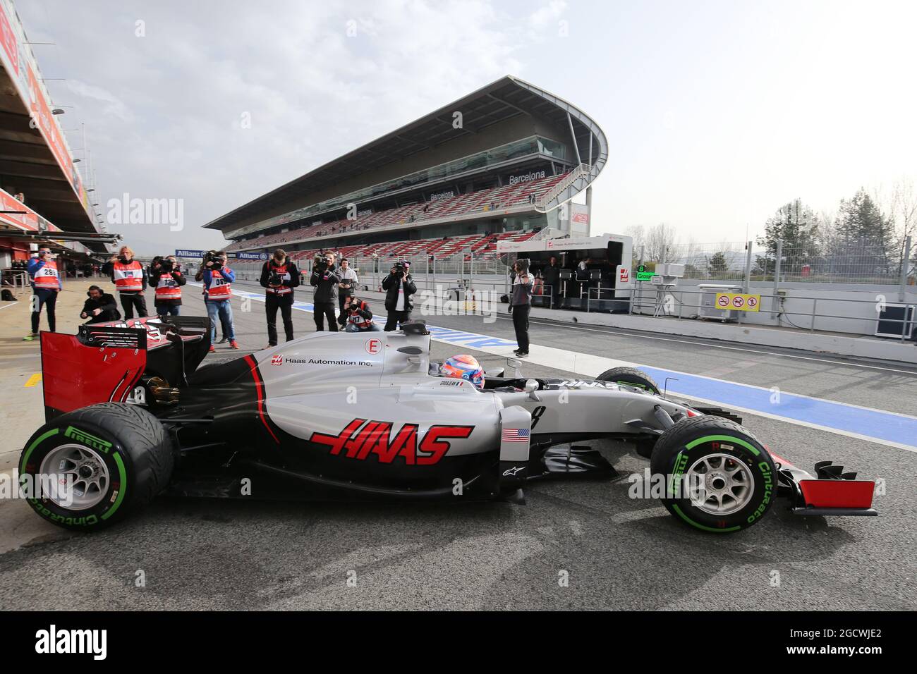 Esteban Gutierrez (MEX) Haas F1 Team leaves the pits. Formula One ...