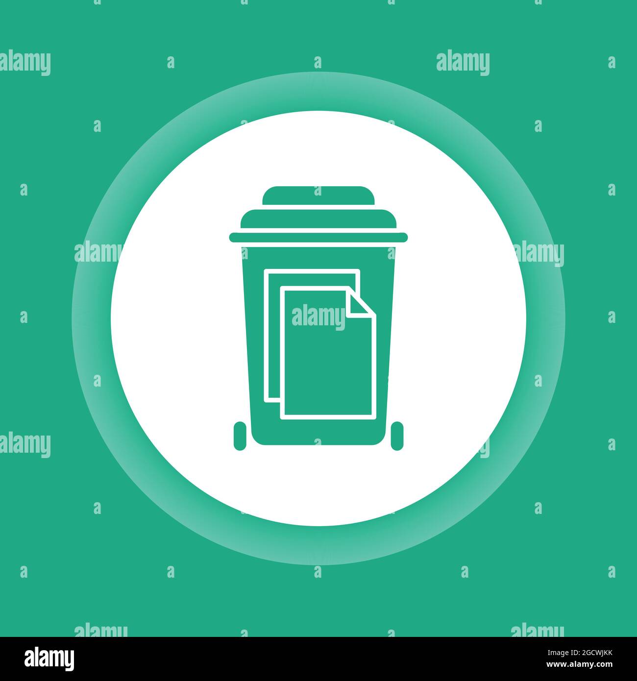 Paper recyclable color glyph button icon. Waste recycling Stock Vector ... Paper recyclable color glyph button icon. Waste recycling Stock Vector ...