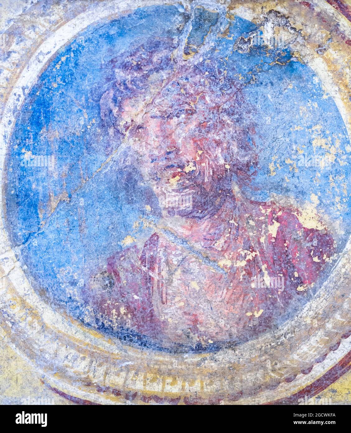 Medallion with the personification of thursday as Jupiter fresco ...