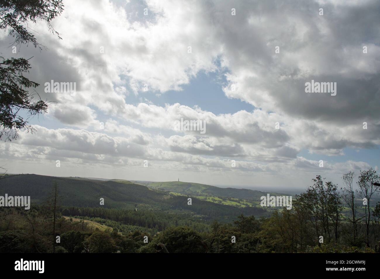 Sutton Common and TV mast viewed from Tegg's Nose Country Park ...