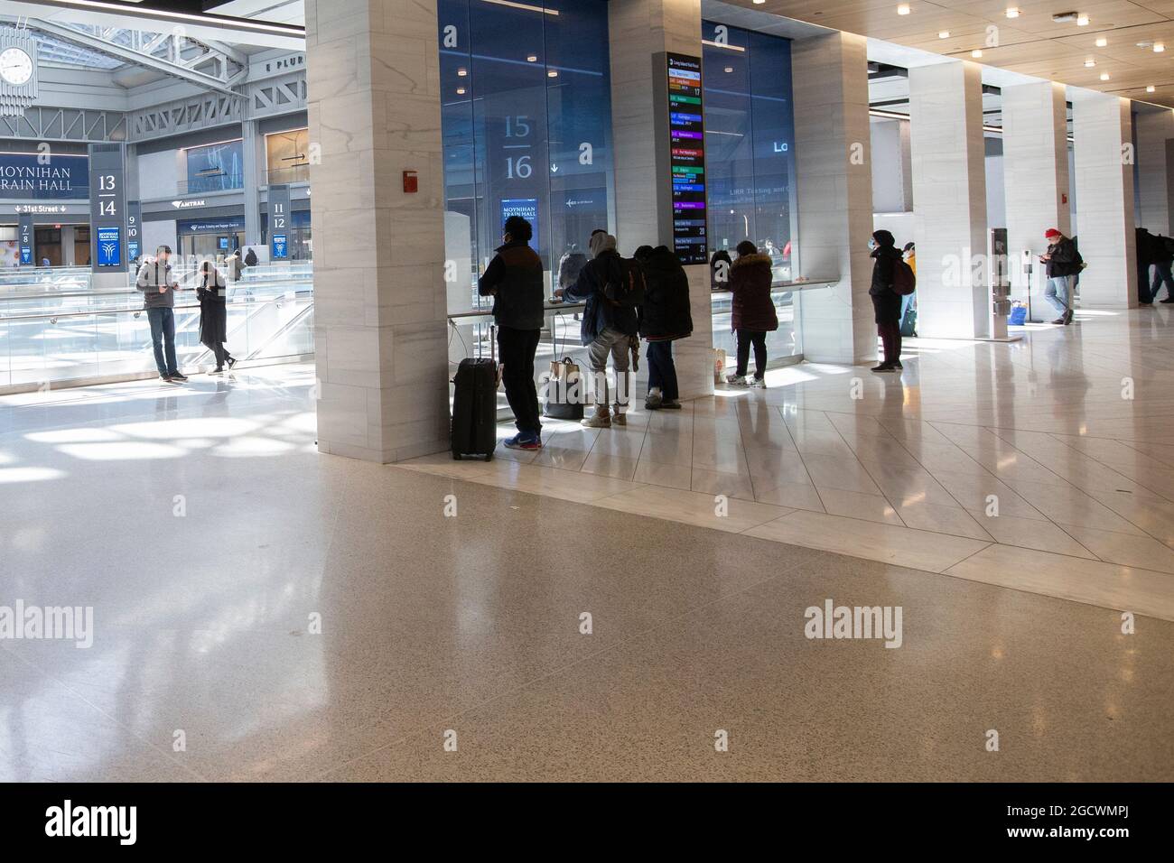 USA, New York City Inside Moynihan Train Hall, inside the James A ...