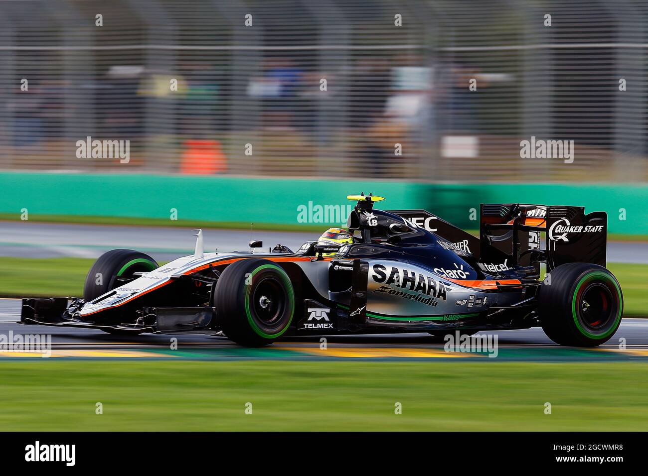 Sergio Perez (MEX) Sahara Force India F1 VJM09. Australian Grand Prix, Friday 18th March 2016 ...